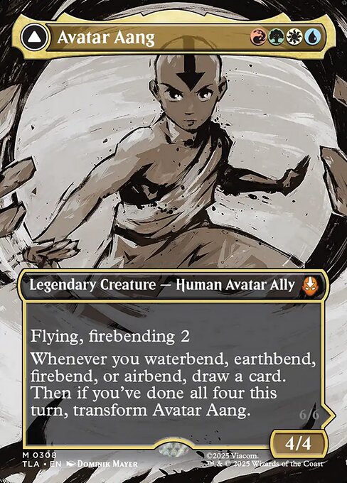 Avatar Aang // Aang, Master of Elements (308) - BORDERLESS - FULL ART ...